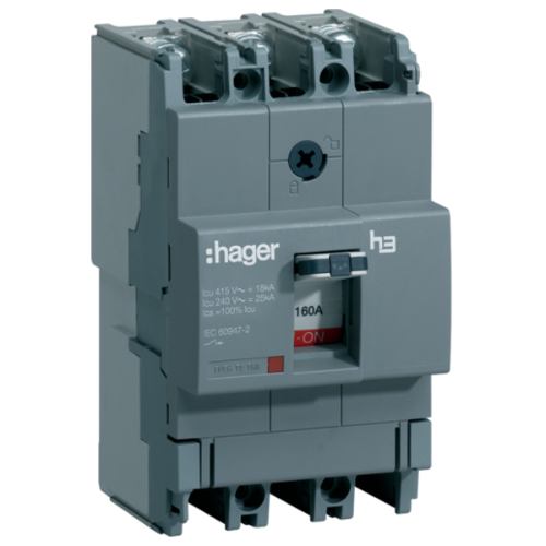 HDA160L Výkonový jistič (x160), 160A, 3P, 18 kA, Hager | ELIMA ELEKTRO ...