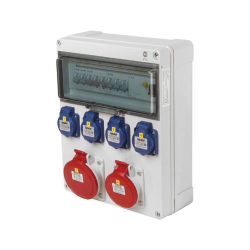 fb340 ZSF40101000.1 /5813 Zásuvka skříň IP44 jištěná s chráničem 40/4 ...