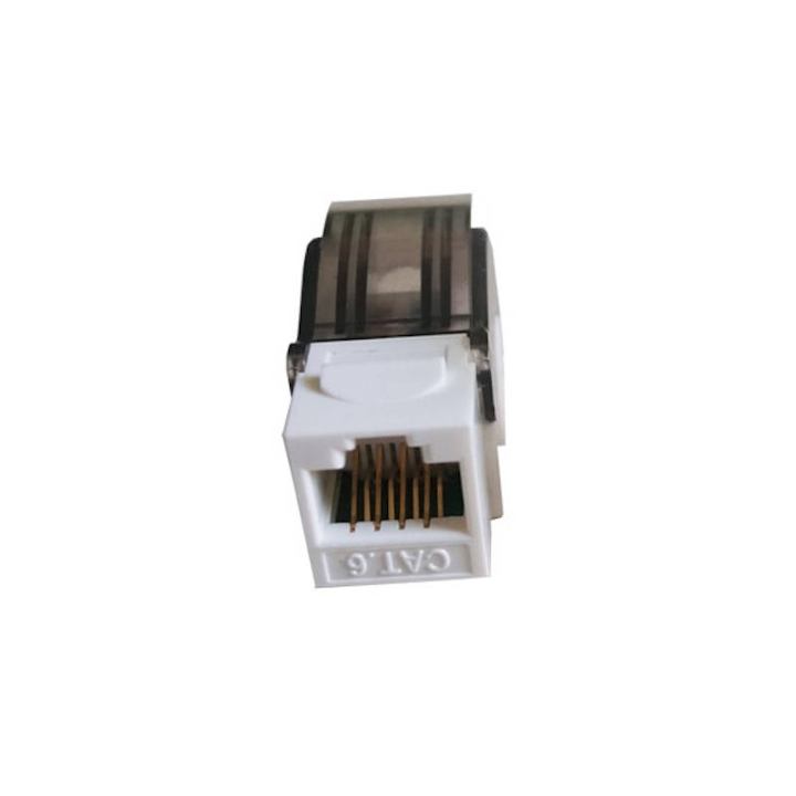 RJ45C6U BÍLÝ Přístroj zásuvky datové Modular Jack RJ 45-8 Cat. 6, bílý ...