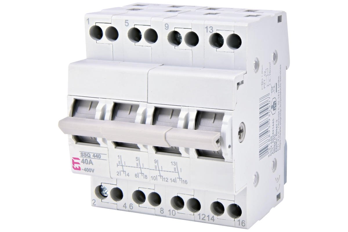 002421445 SSQ 440 Modulový přepínač I-0-II SSQ 440, 4P, AC-22A, 40A ...